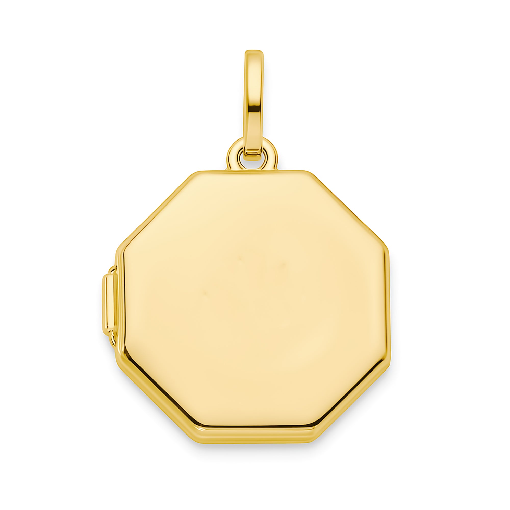 14K Solid Gold Octagonal Locket